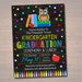 Editable Graduation Invitation Chalkboard Printable Kindergarten ...