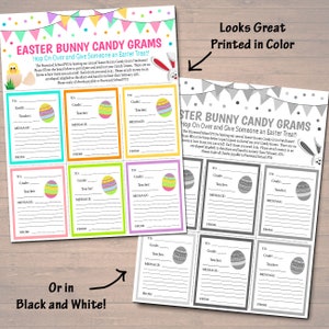 Easter Candy Gram Flyer, School Fundraiser Template, Easter Bunny Candy ...