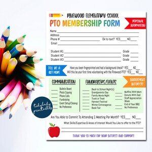 Editable PTO PTA Forms Bundle: School Marketing Templates - Etsy