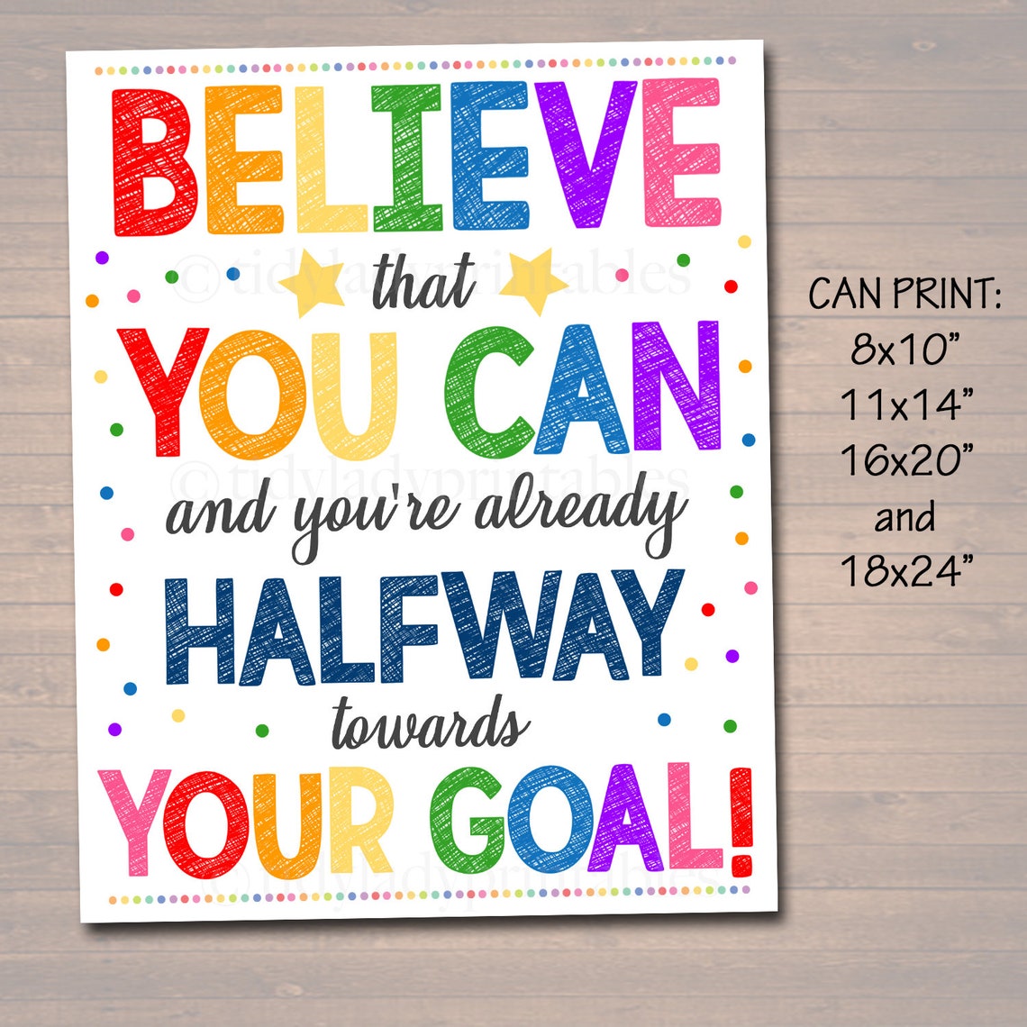 Classroom Decor School Classroom Poster Believe That You Can | Etsy