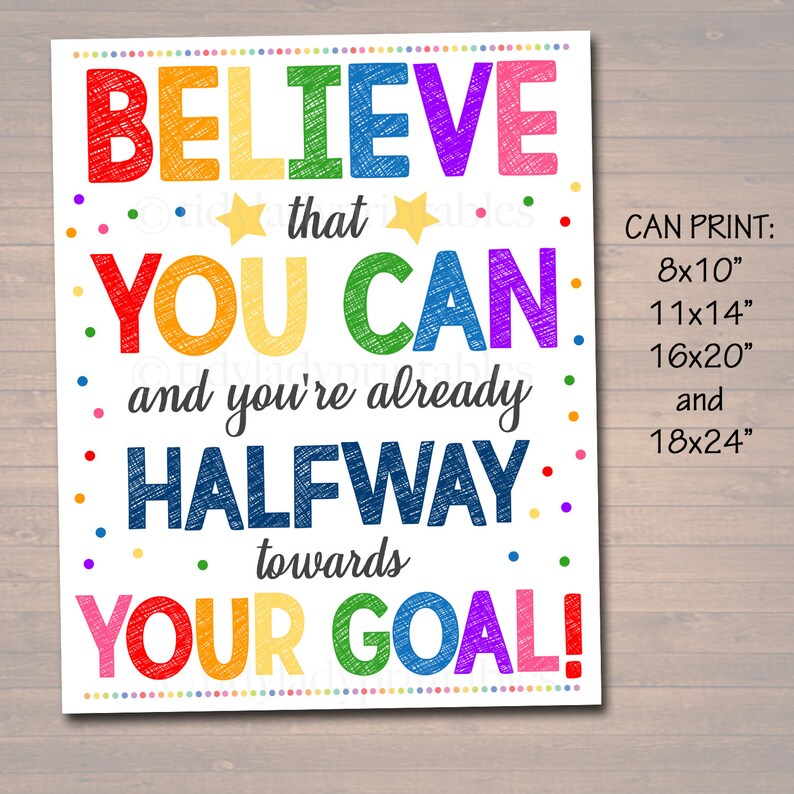 Classroom Decor School Classroom Poster Believe That You Can | Etsy