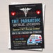Editable Paramedic EMT Graduation Invitation Chalkboard Printable ...