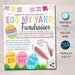 Easter Egg My Yard Fundraiser Flyer: Editable Spring Egg Hunt Invite ...