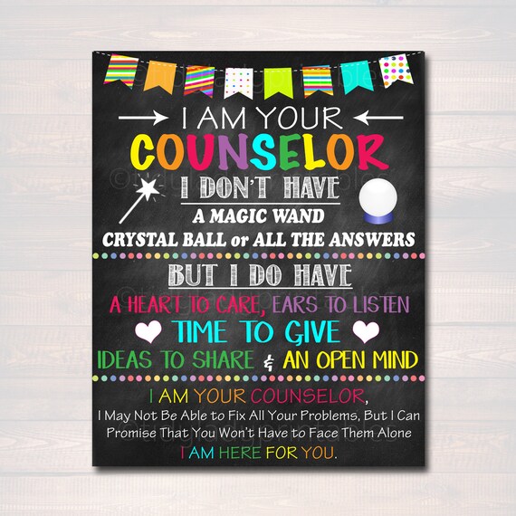 PRINTABLE Counselor Office Decor, I am Your Counselor Sign ...