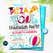 Pizza and Pool Party Graduation Invitation, Printable Grad Invite ...