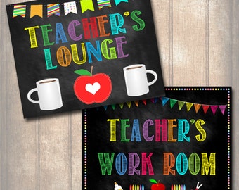 Teachers Lounge Printable Door Sign - Etsy
