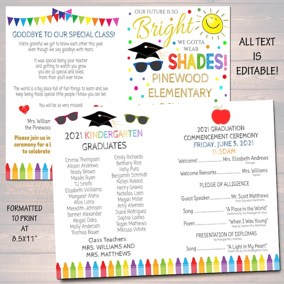 Graduation Commencement Program Template