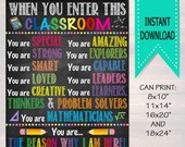 Math Classroom Poster Classroom Decor Math Teacher - Etsy
