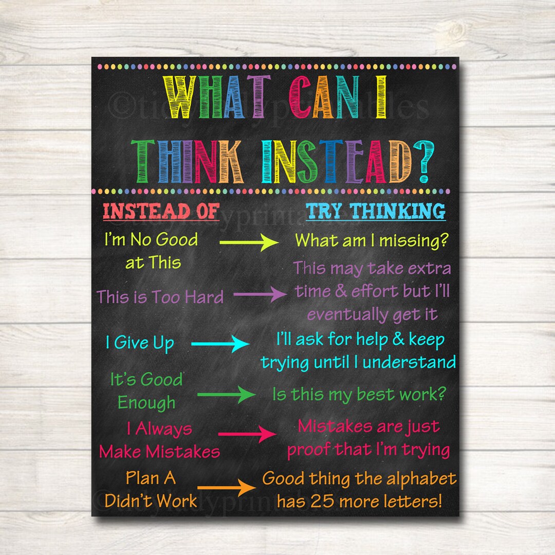Classroom Decor, What Can I Think Instead Classroom Poster, Counselor ...