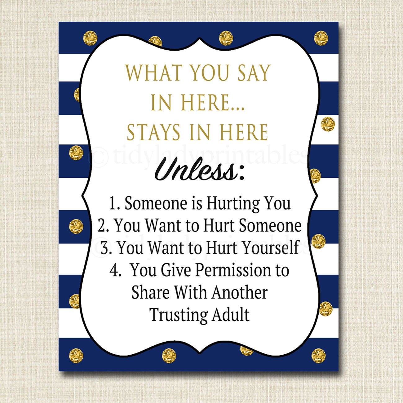 Confidentiality Poster: Counselor Office Decor (digital Download) - Etsy