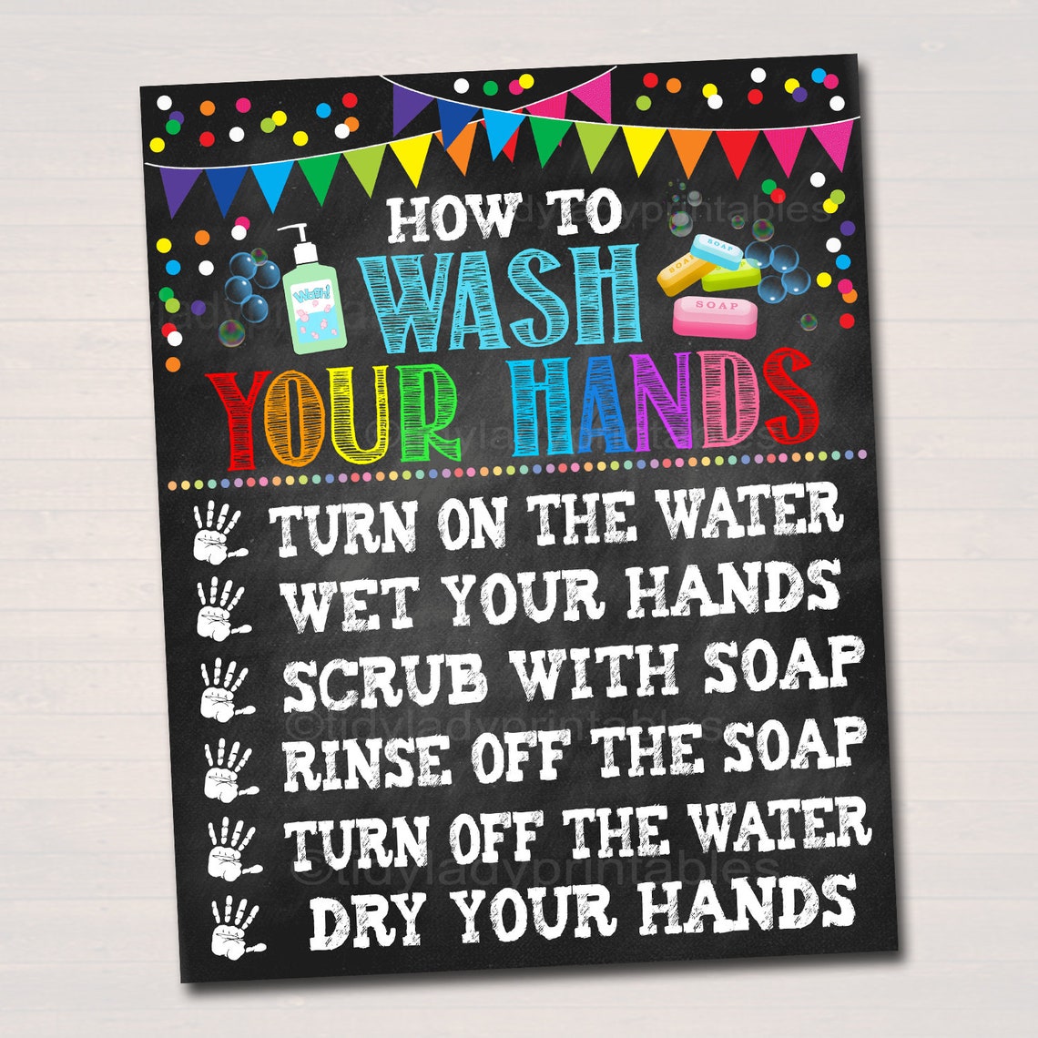 Hand Washing Posters Health Safety Prevention Posters School - Etsy