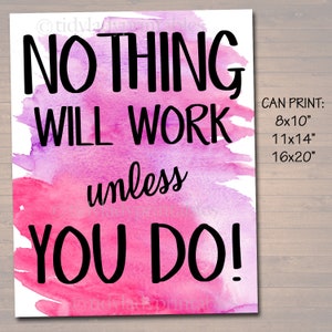Inspirational Watercolor Printable Poster School Counselor Teacher ...