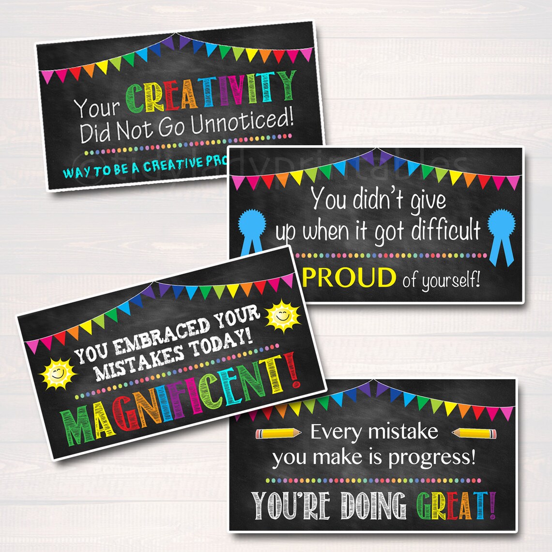 Teacher Growth Mindset Notes Printable Stickers INSTANT - Etsy