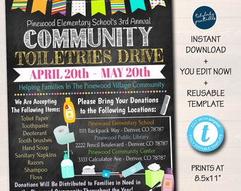 EDITABLE Blanket Drive Flyer Fundraiser for the Homeless Shelter ...