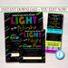 EDITABLE Prom Ticket/invite Flyer Set School Dance Digital Invite, Neon ...