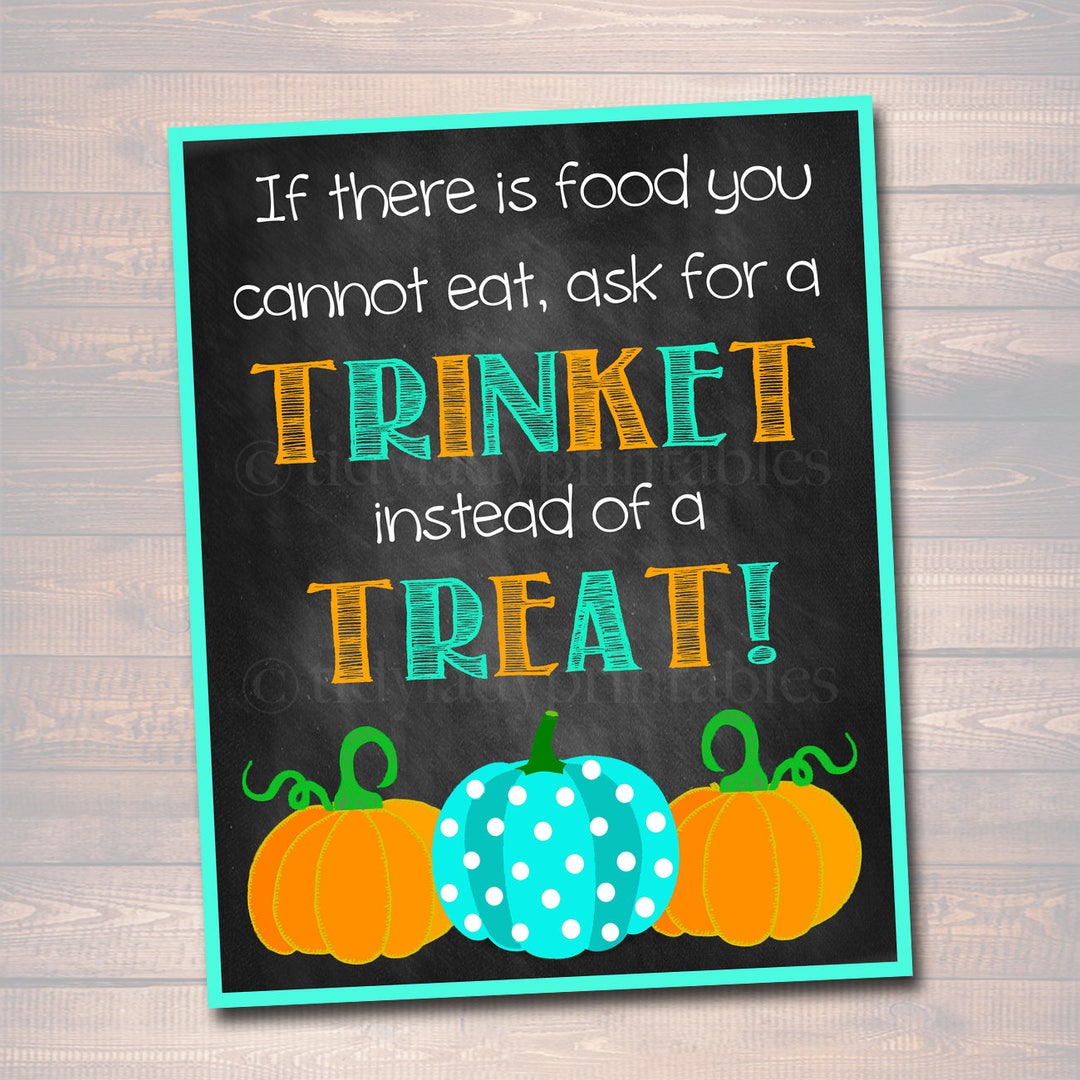 Teal Pumpkin Project Sign: Allergy-free Halloween Decor (digital ...