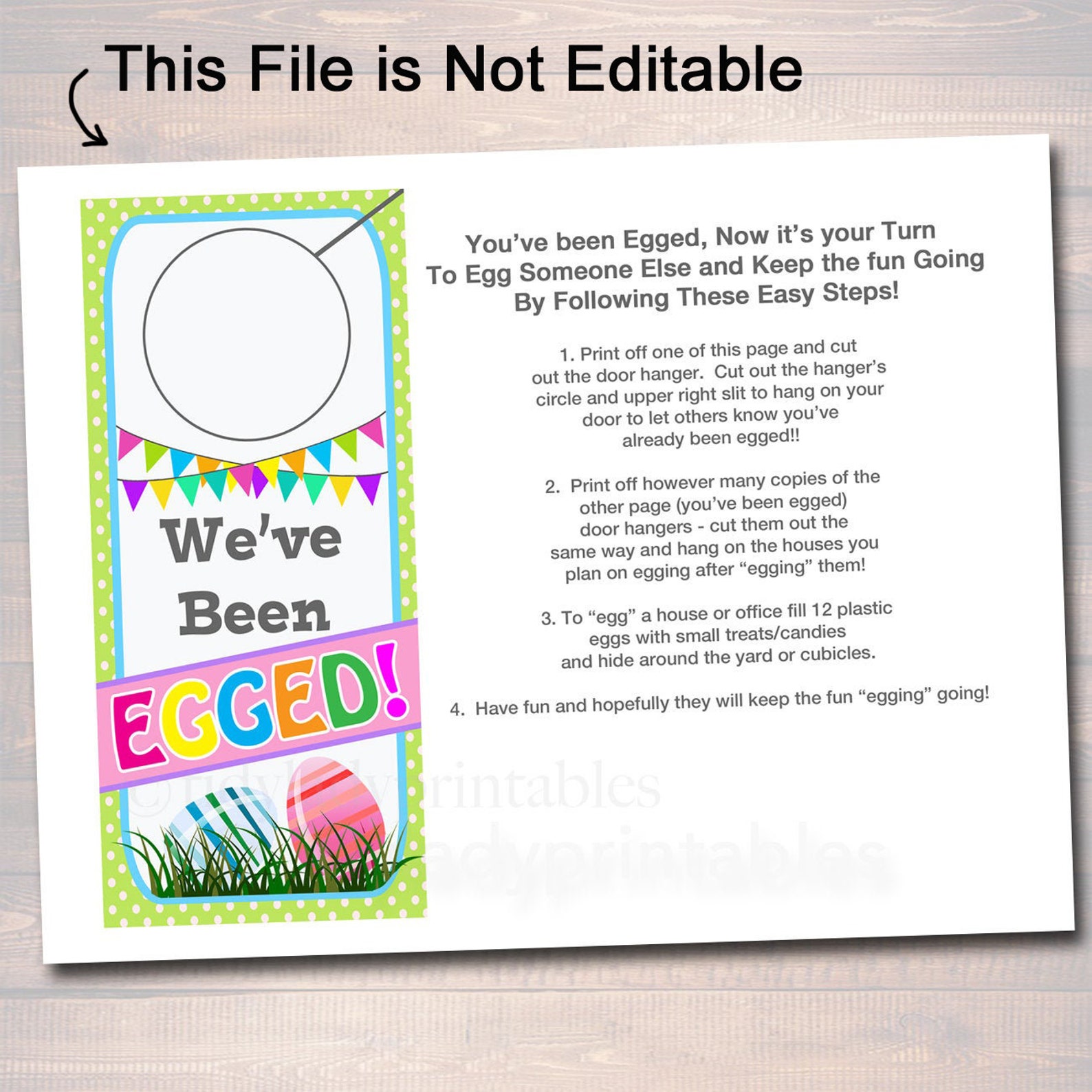 You've Been Egged Door Hangers Easter Egg Hunt Sign Kit - Etsy