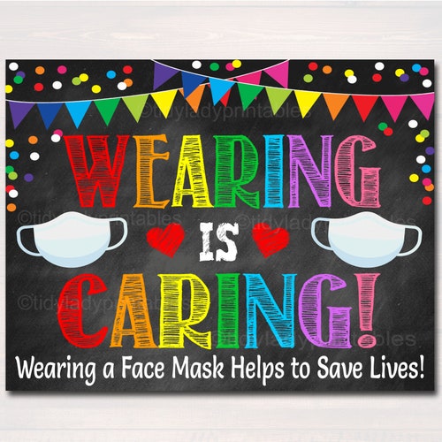 Printable School Face Mask Sign School Health Safety Poster | Etsy