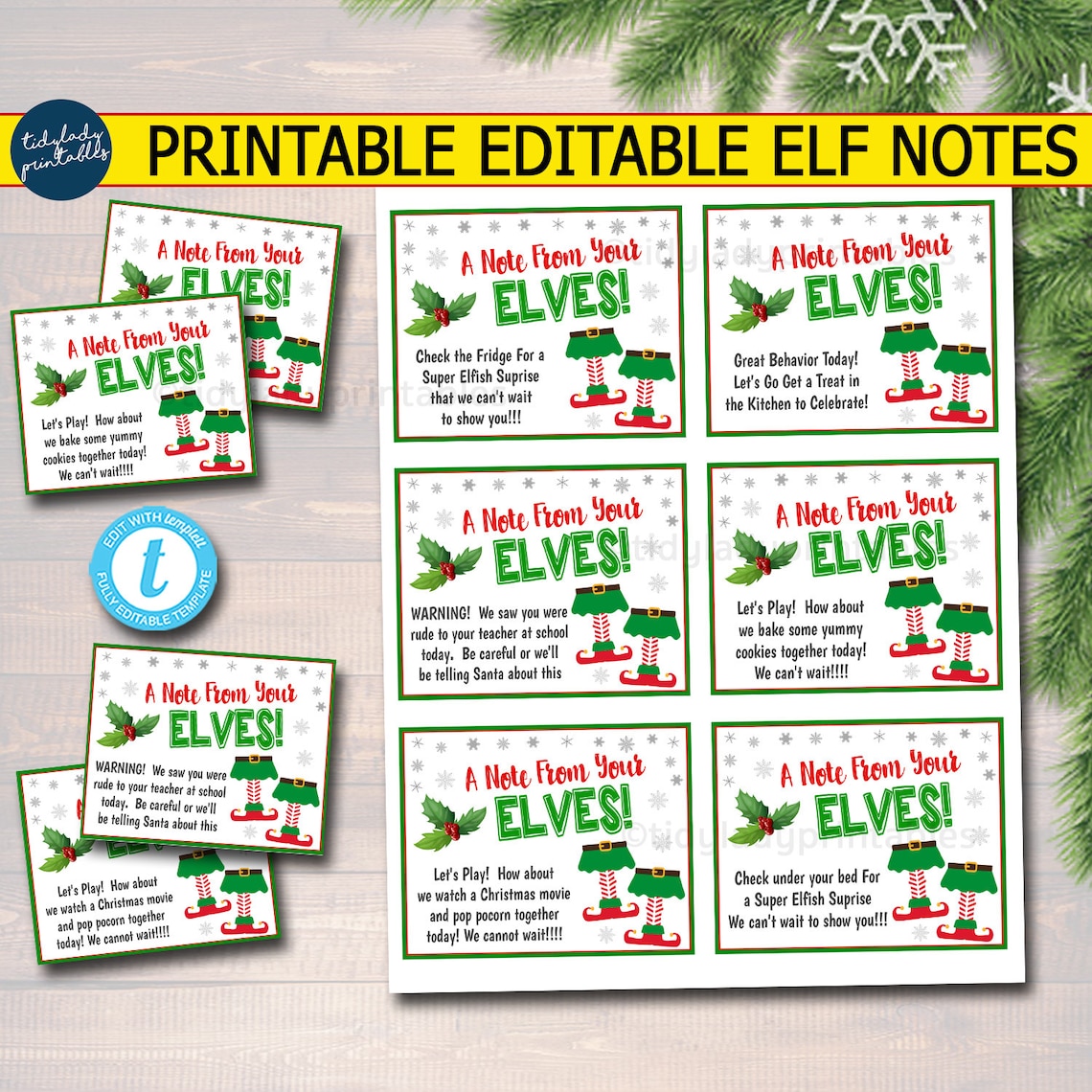 Printable Elf Notes A Note From the Elves Elf Prop Ideas | Etsy