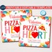 Valentine's Day Pizza Gift Tag, You Have a Pizza My Heart Valentine ...