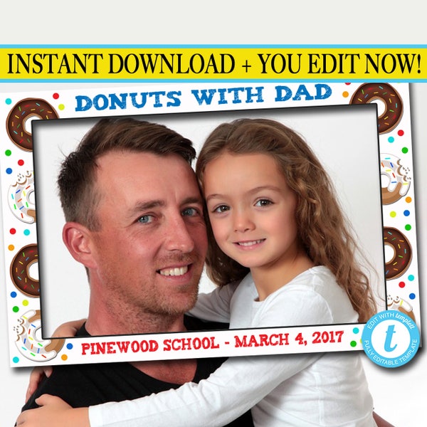 Donuts With Dad Backdrop - Etsy