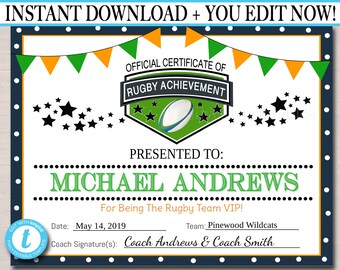 Ruby Award Certificate - Etsy