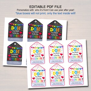 EDITABLE Valentine's Day Gift Tags, School Classmate Friend, Kids ...