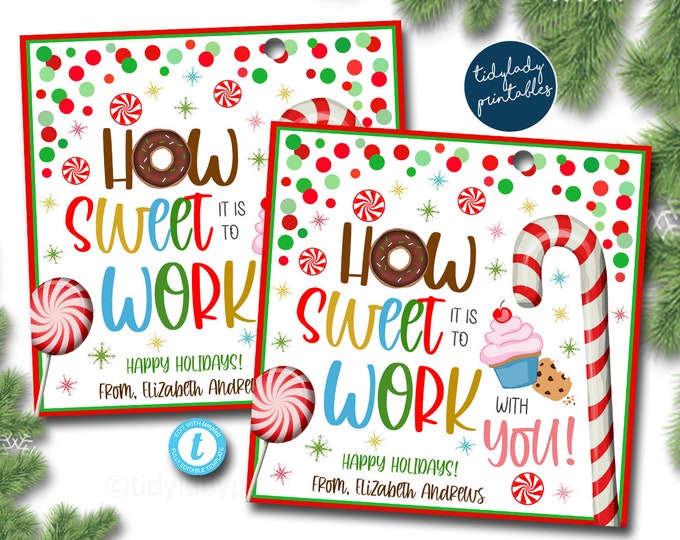 Coworker Gift Tags, It's a Real Treat to Work With You Candy Chocolate ...