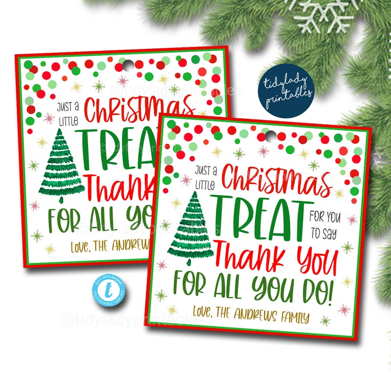 Christmas Treat Tags - Etsy