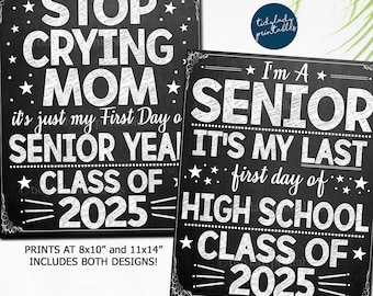 INSTANT DOWNLOAD First Day of Senior Year Sign First Day of 12th Grade ...