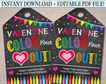 Printable Crayon Valentine - Etsy