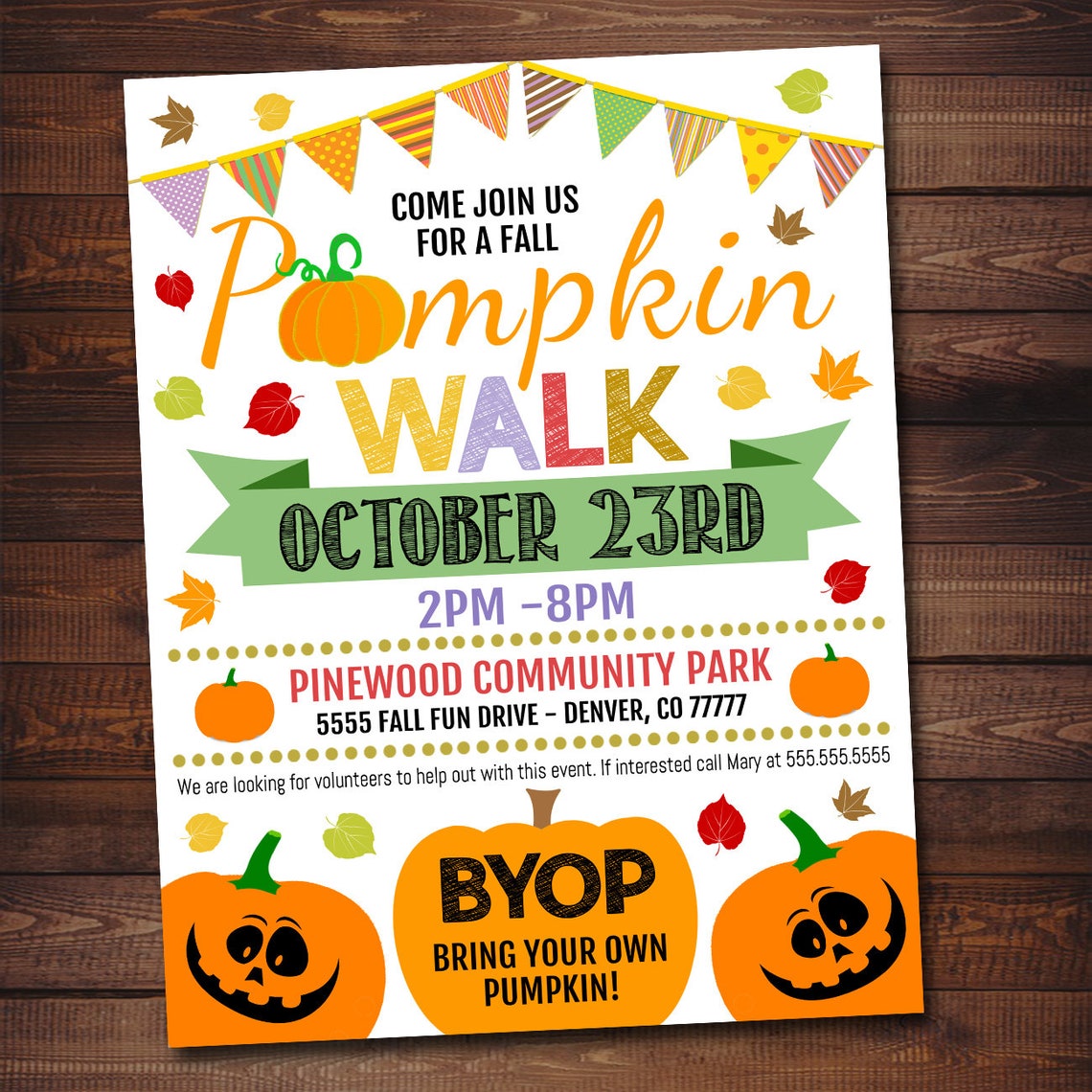 EDITABLE Pumpkin Walk /invitation Printable Halloween | Etsy