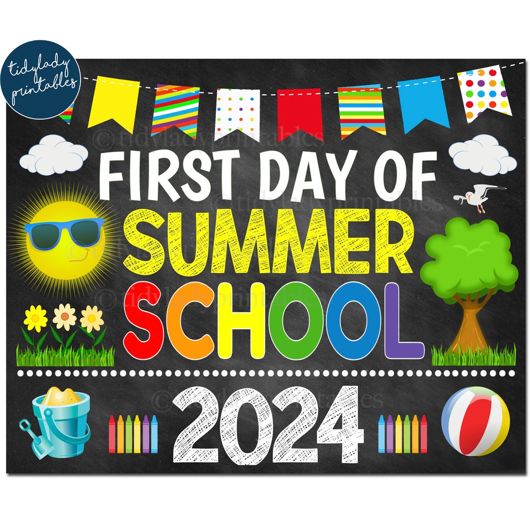 First Day of Summer School Sign Printable Instant Download Photo Prop ...