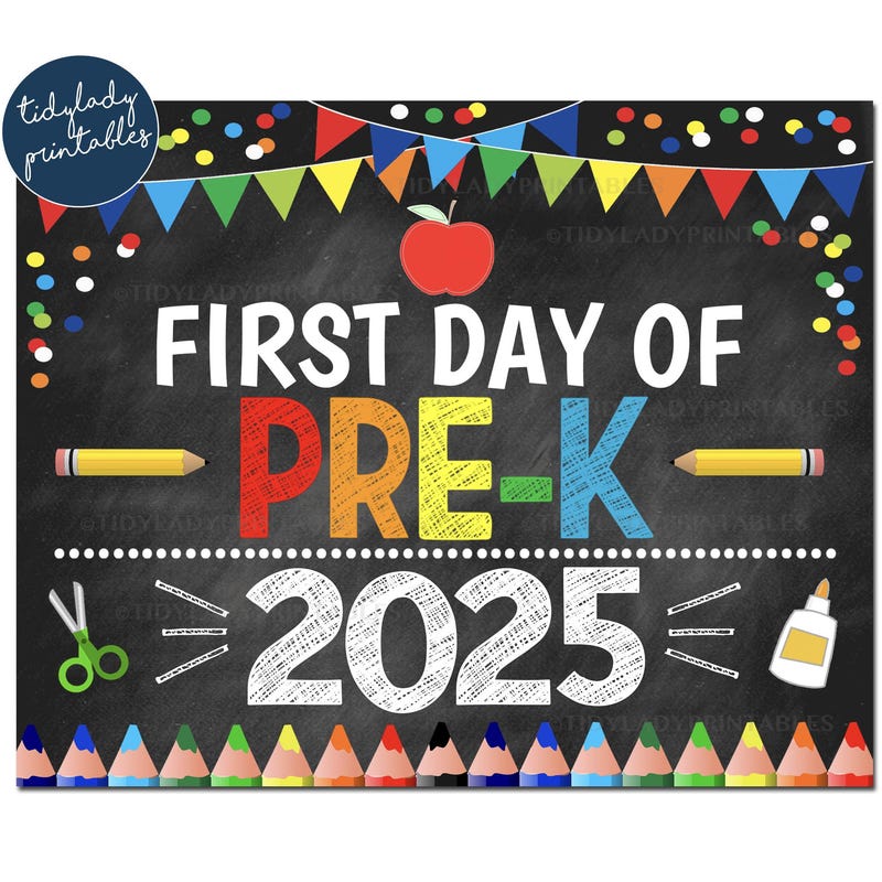 First Day of Pre K - Etsy