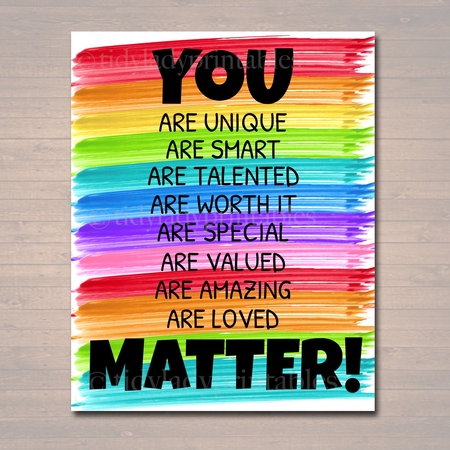 YOU MATTER Classroom Printable Counseling Office Poster - Etsy Canada