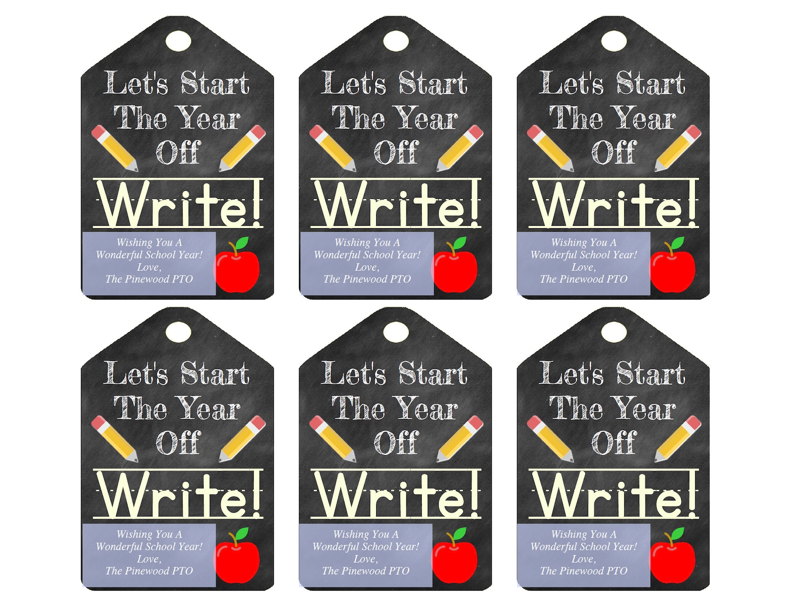 EDITABLE Let's Start the Year off Write Tags First Day of New School ...