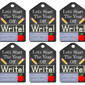 EDITABLE Let's Start the Year off Write Tags First Day of New School ...