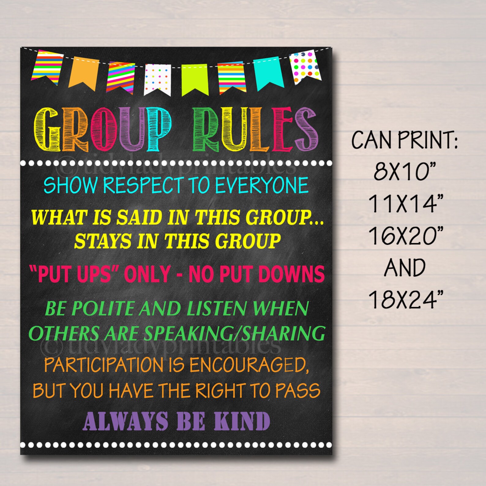 Counseling Group Rules Confidentiality Poster Counselor Office - Etsy