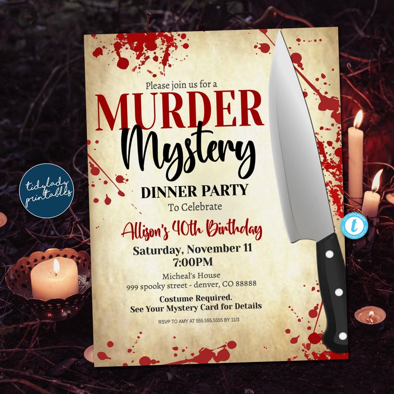 Clue Murder Mystery Invitation - Etsy
