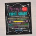 First Day of School Sign Back to School Chalkboard Poster - Etsy