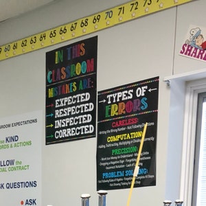 Classroom Decor, Mistakes Are Proof You're Trying Poster, Classroom ...