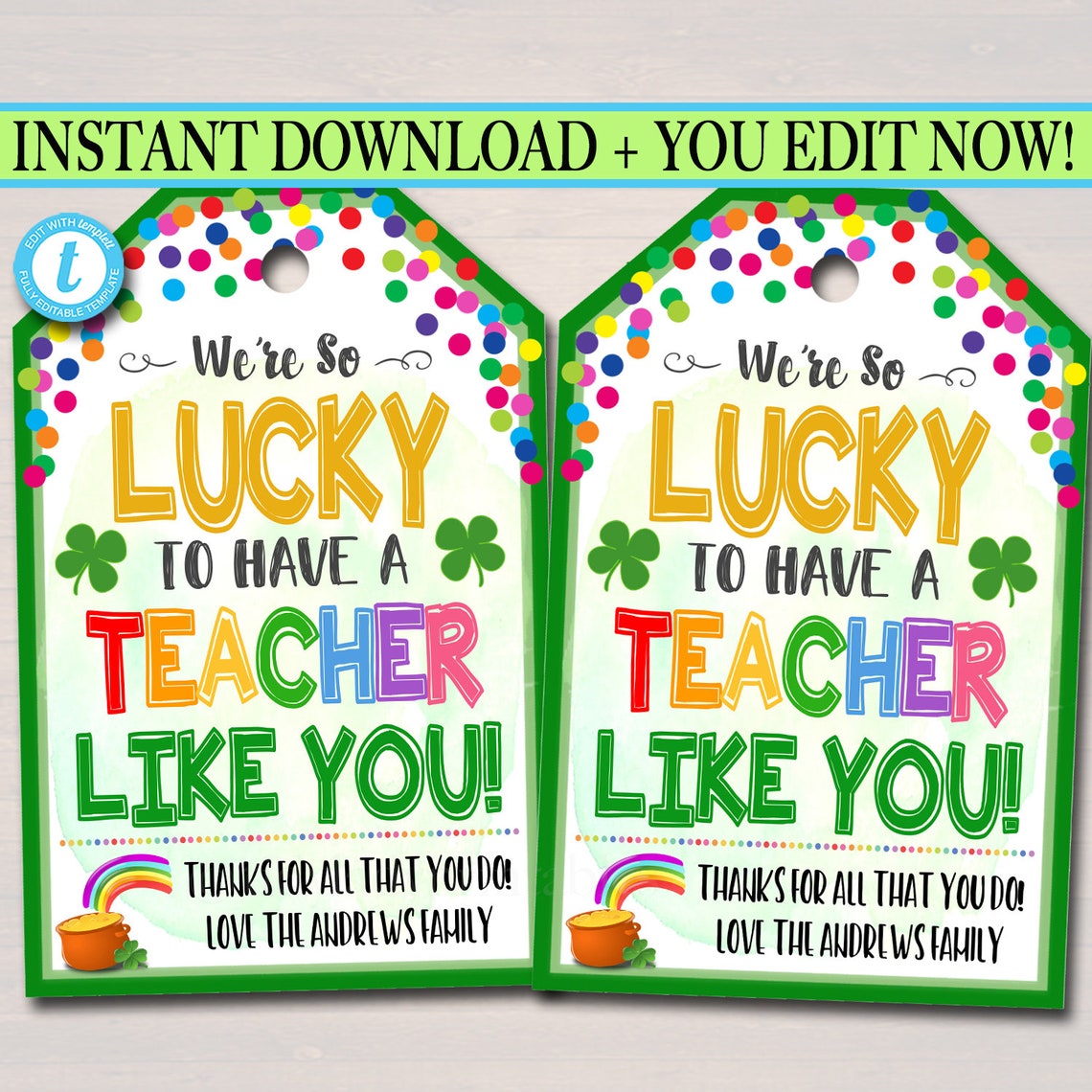 St. Patricks Day Gift Tags Lucky to Have You Candy Cereal - Etsy