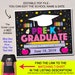 EDITABLE DATE Pre-k Graduation Photo Prop, End of School Chalkboard ...
