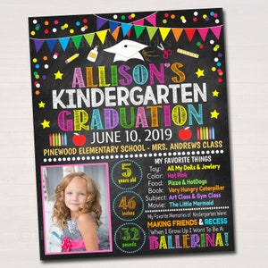 EDITABLE Last Day of School Photo Prop School Chalkboard Poster DIY ...