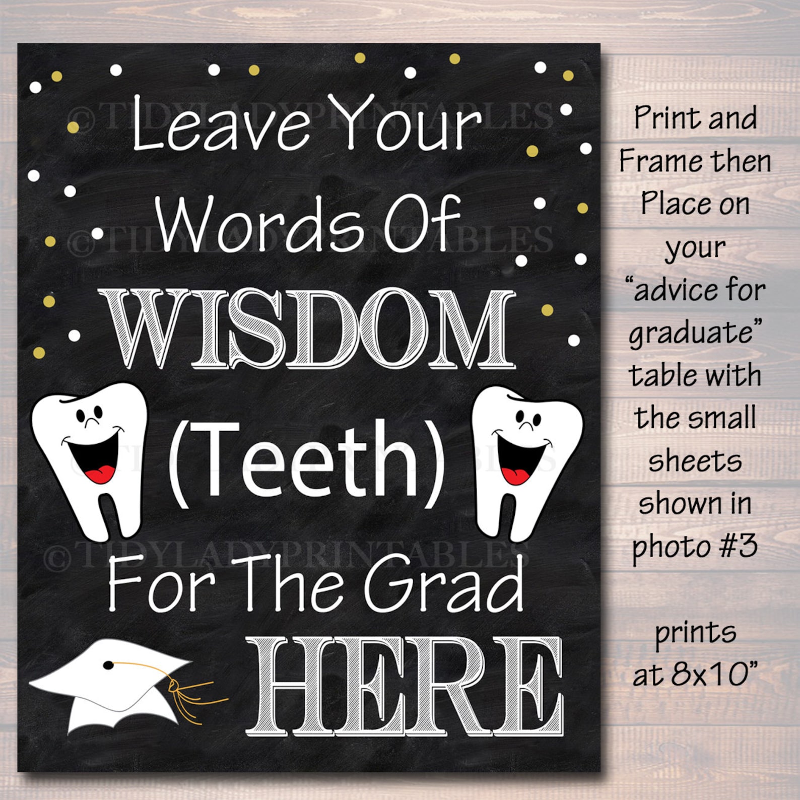 Dental Graduation Party Signs Chalkboard Printable Dentist - Etsy