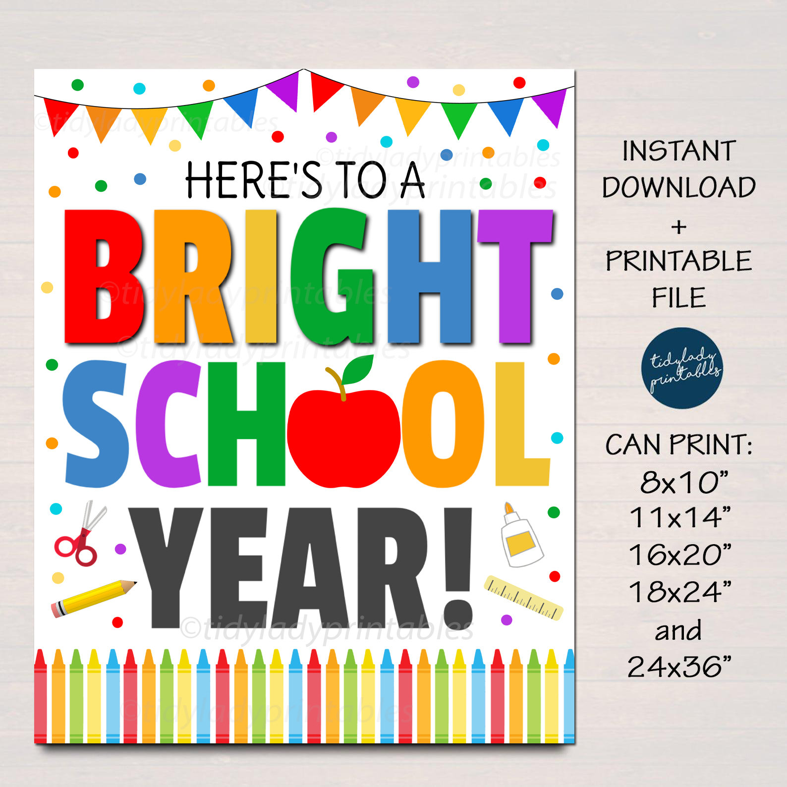 Bright School Year First Day of School Back to School Teacher - Etsy UK