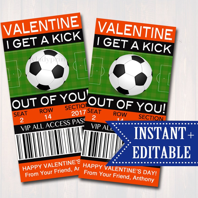 Soccer Valentine - Etsy