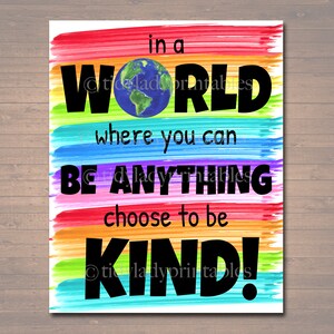 SET OF 6 Rainbow Watercolor Printable Posters, School Counselor Social ...