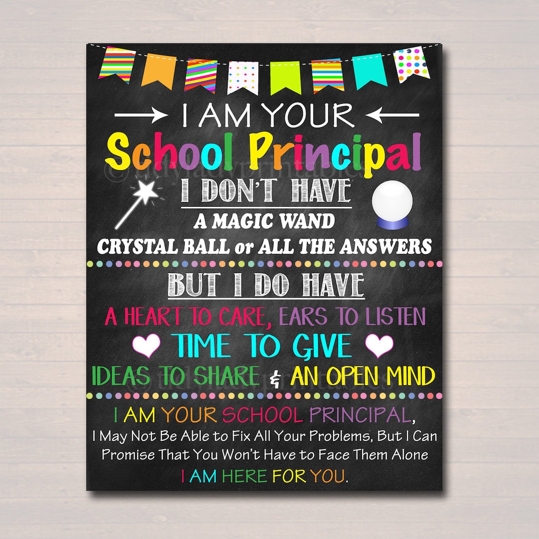 School Principal Office Decor: Chalkboard Art Print (instant Download ...