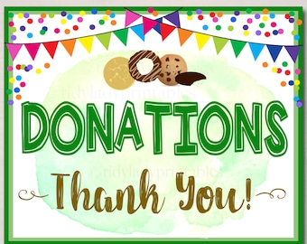 Donate Cookies Sign | Etsy